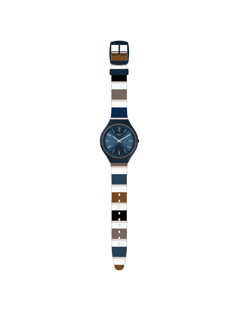 Reloj Swatch Skinkiss Plano Caja Azul Oscuro